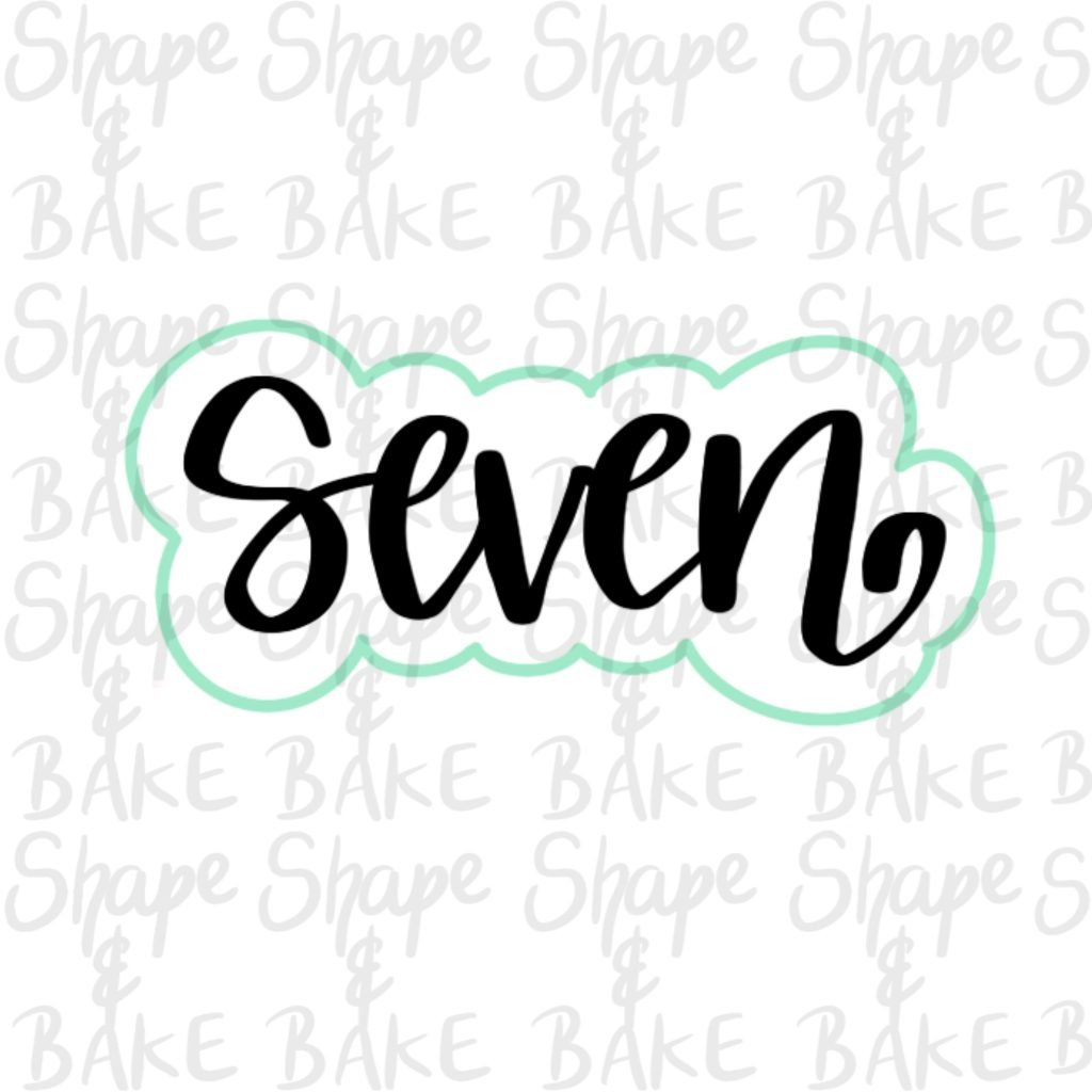 Number seven word cookie cutter – Shape and Bake